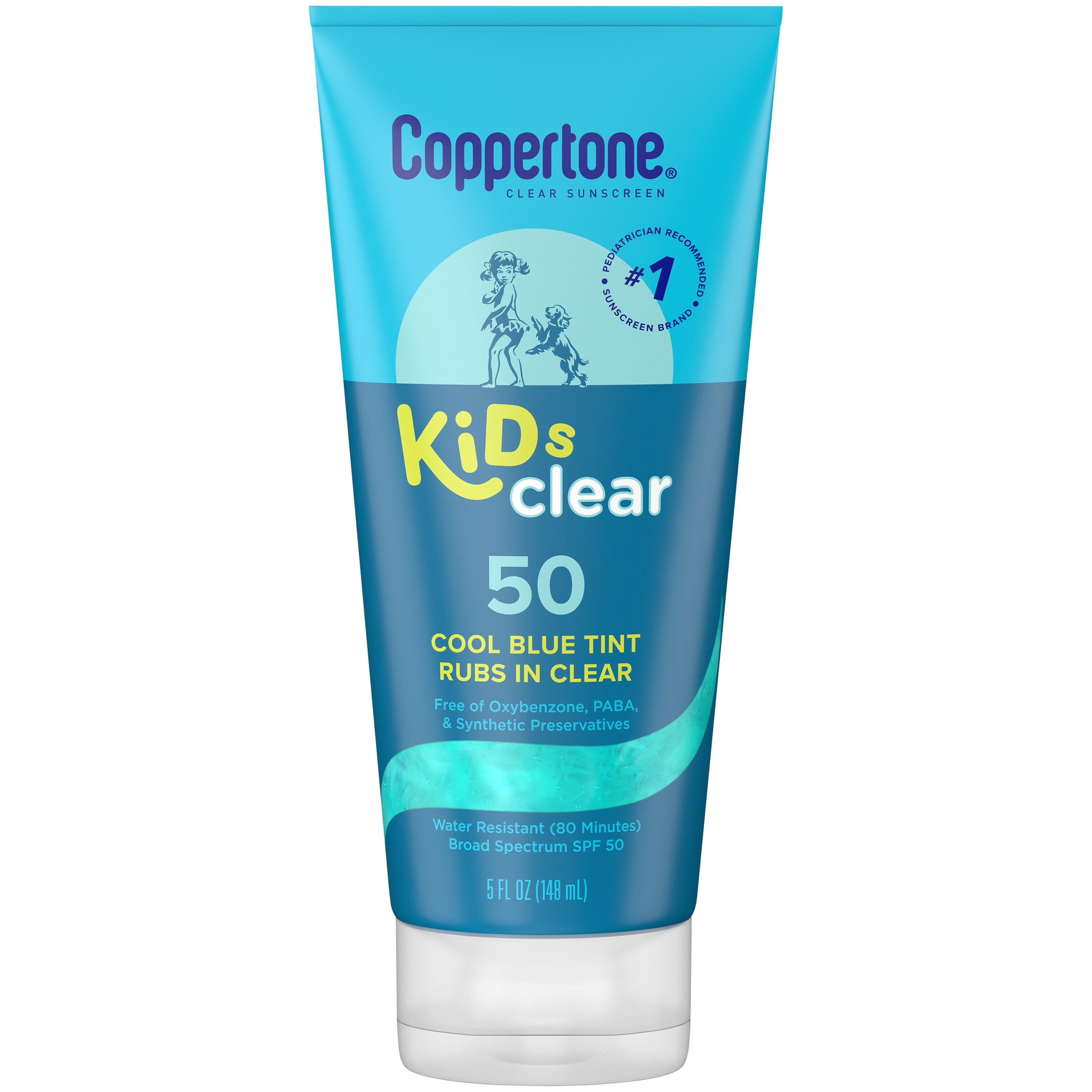 Coppertone Kids Clear Sunscreen, Child, Broad Spectrum SPF 50 Sunscreen ...
