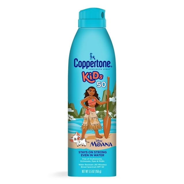 Coppertone Kids Exclusive Disney Moana Sunscreen Spray SPF 50, Water ...