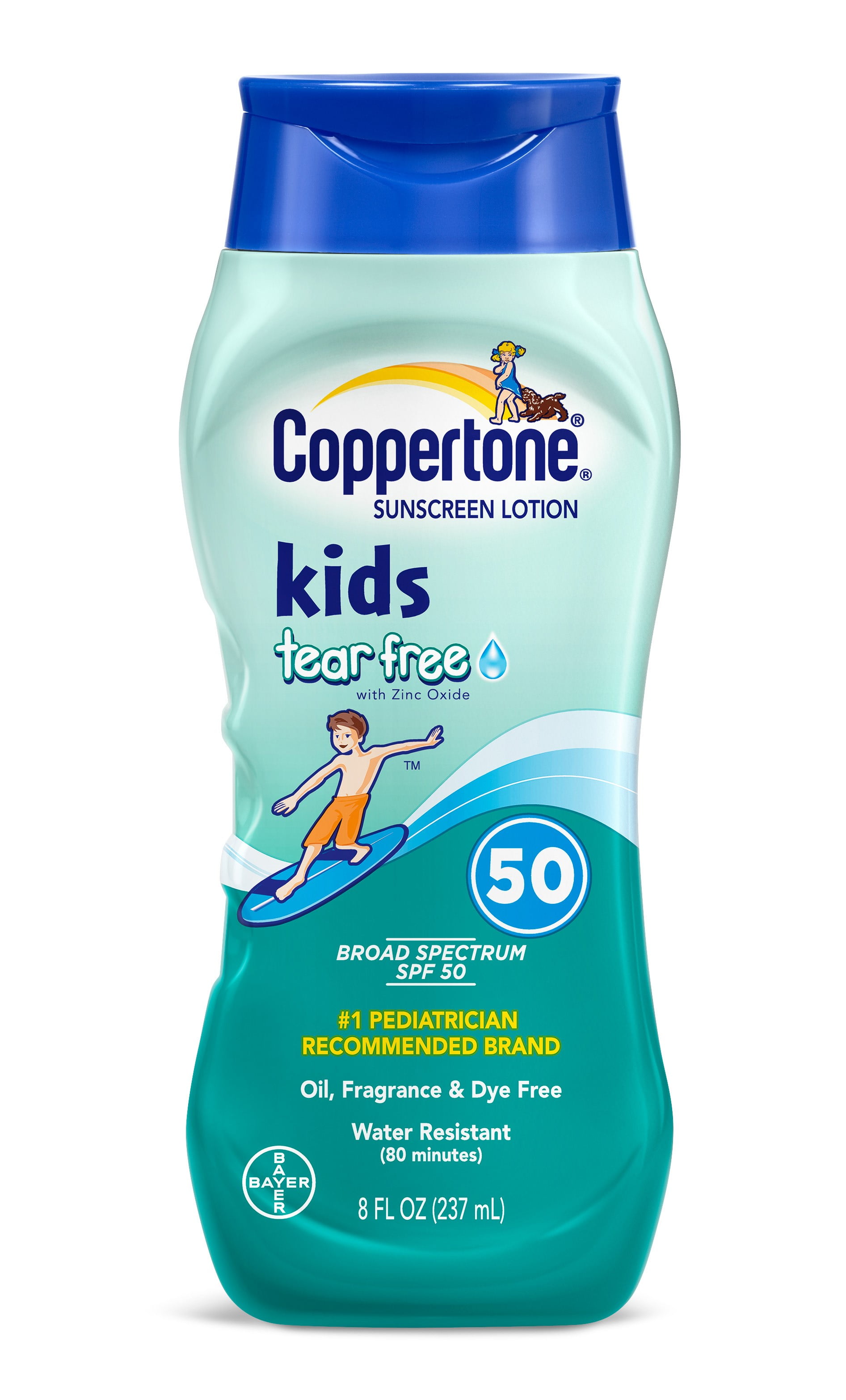 Coppertone Kids Sunscreen Lotion, Tear Free, SPF 50, 8 Fl Oz HSA/FSA ...