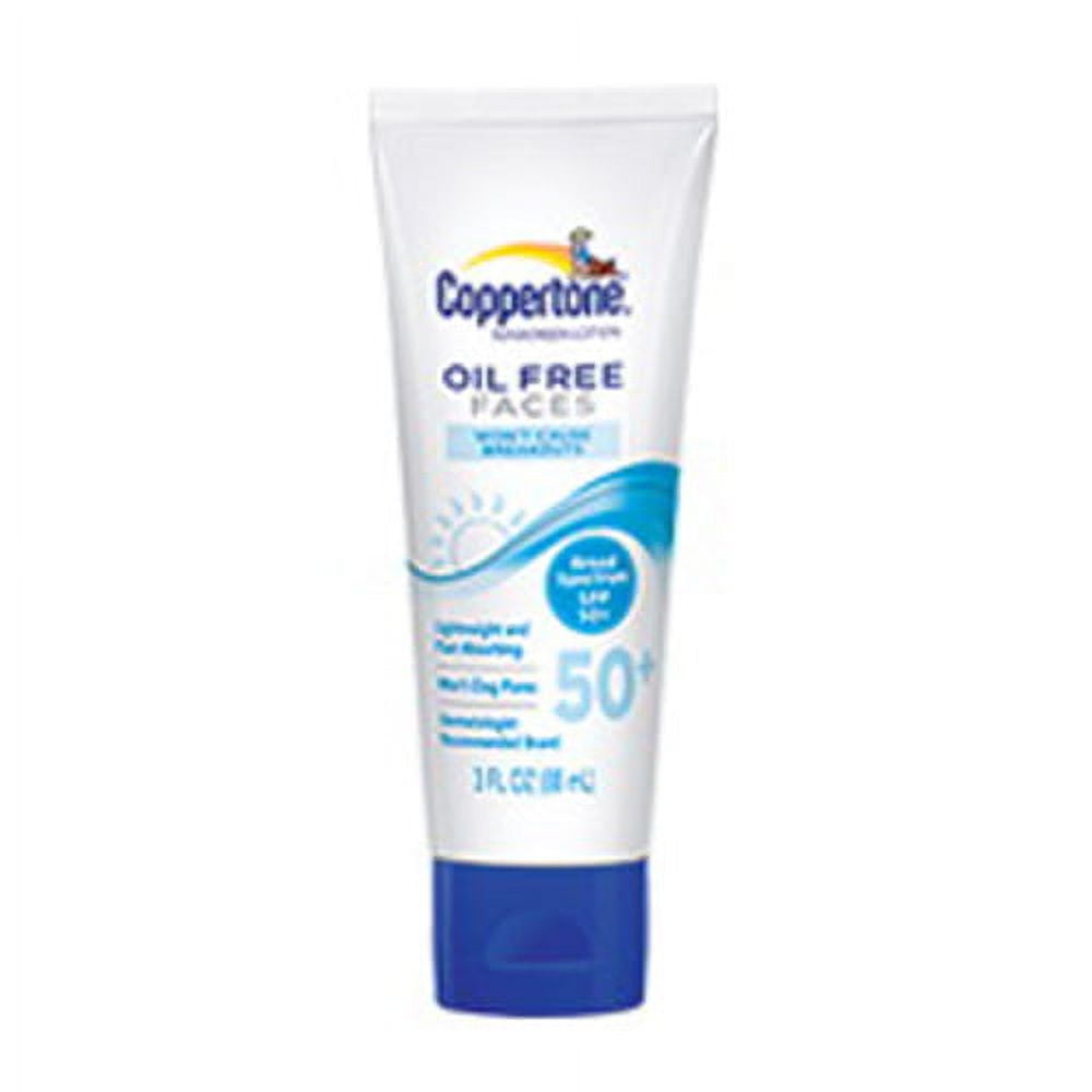 Coppertone Oil Free Faces Travel Size Sunscreen Lotion, Spf 50+ - 3 Oz ...