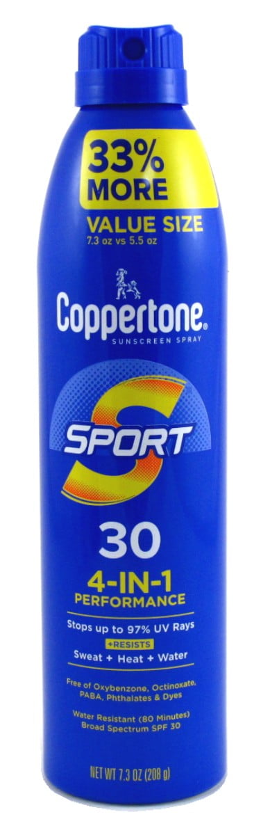 Coppertone Spf#30 Sport 4-In-1 Performance Spray 7.3oz (Pack of 3) - Walmart.com