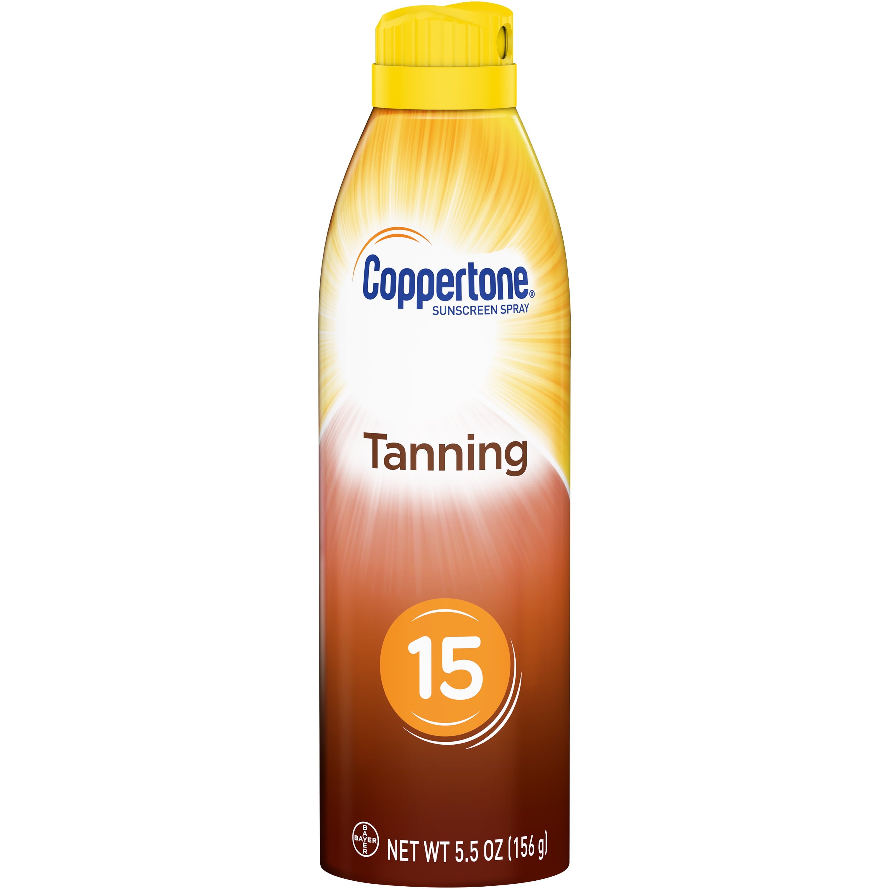 Coppertone Tanning Defend & Glow Sunscreen Spray SPF 15, 5.5 OZ ...