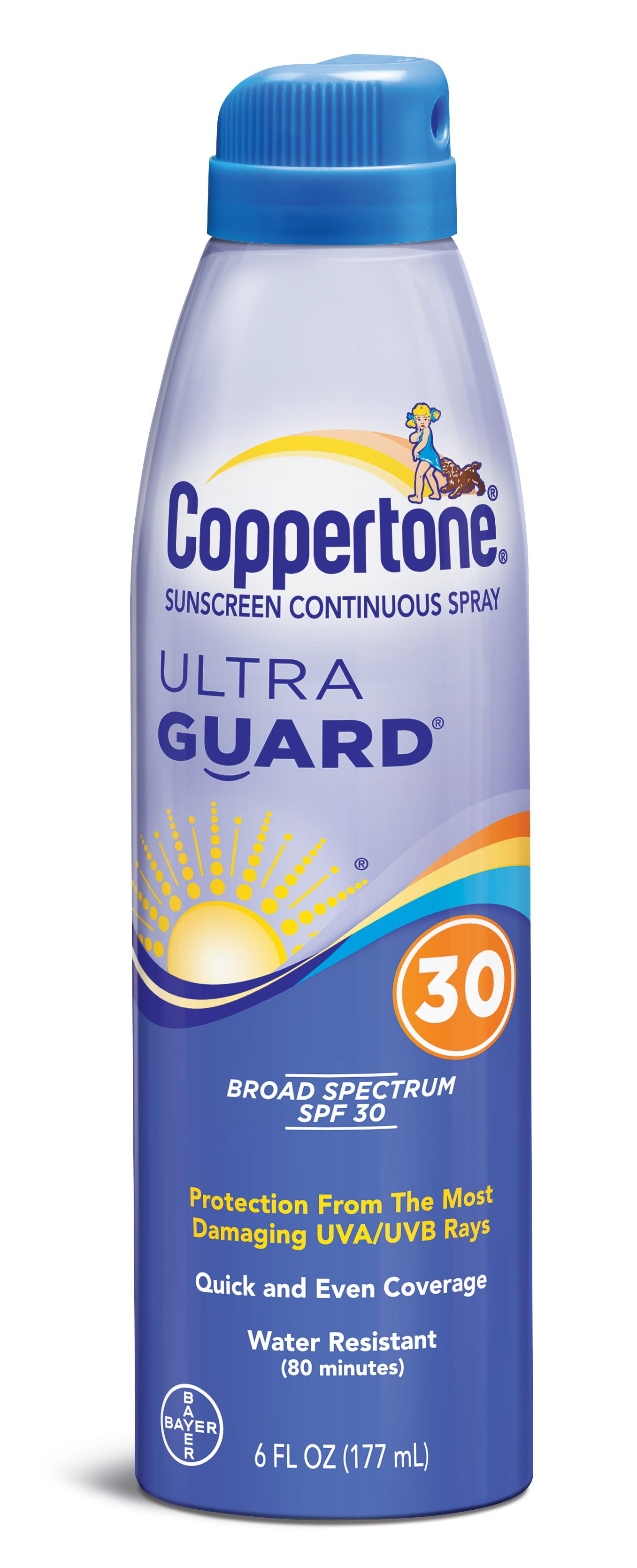 Coppertone UltraGUARD Continuous Spray Sunscreen SPF 30, 6 Oz HSA/FSA ...