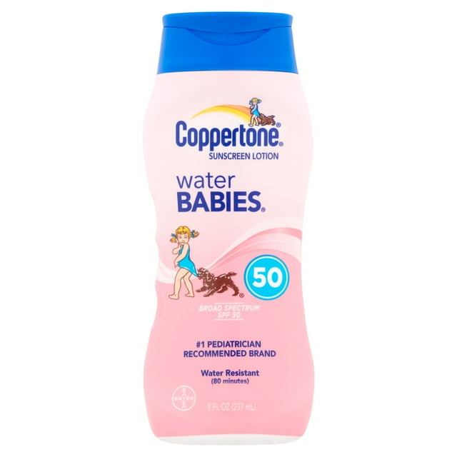Coppertone Water Babies Sunscreen Lotion SPF 50, 8 fl oz HSA/FSA ...