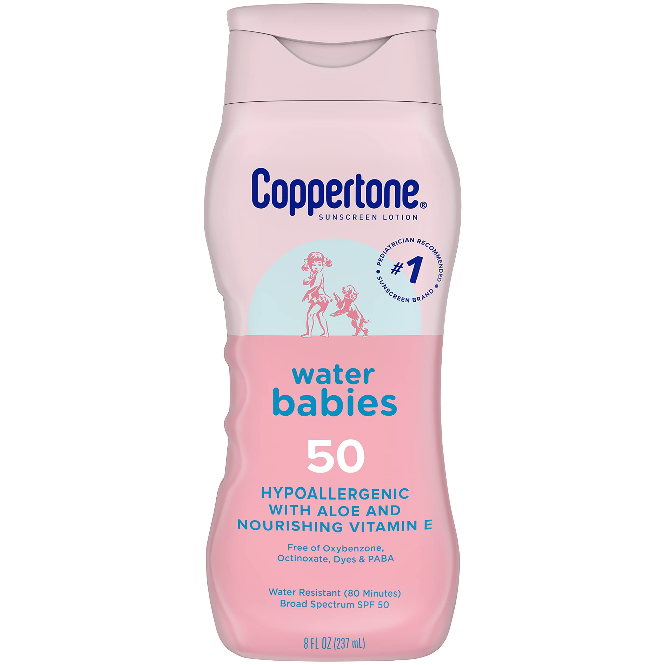 Coppertone WaterBabies Baby Sunscreen Lotion SPF 50, Hypoallergenic ...