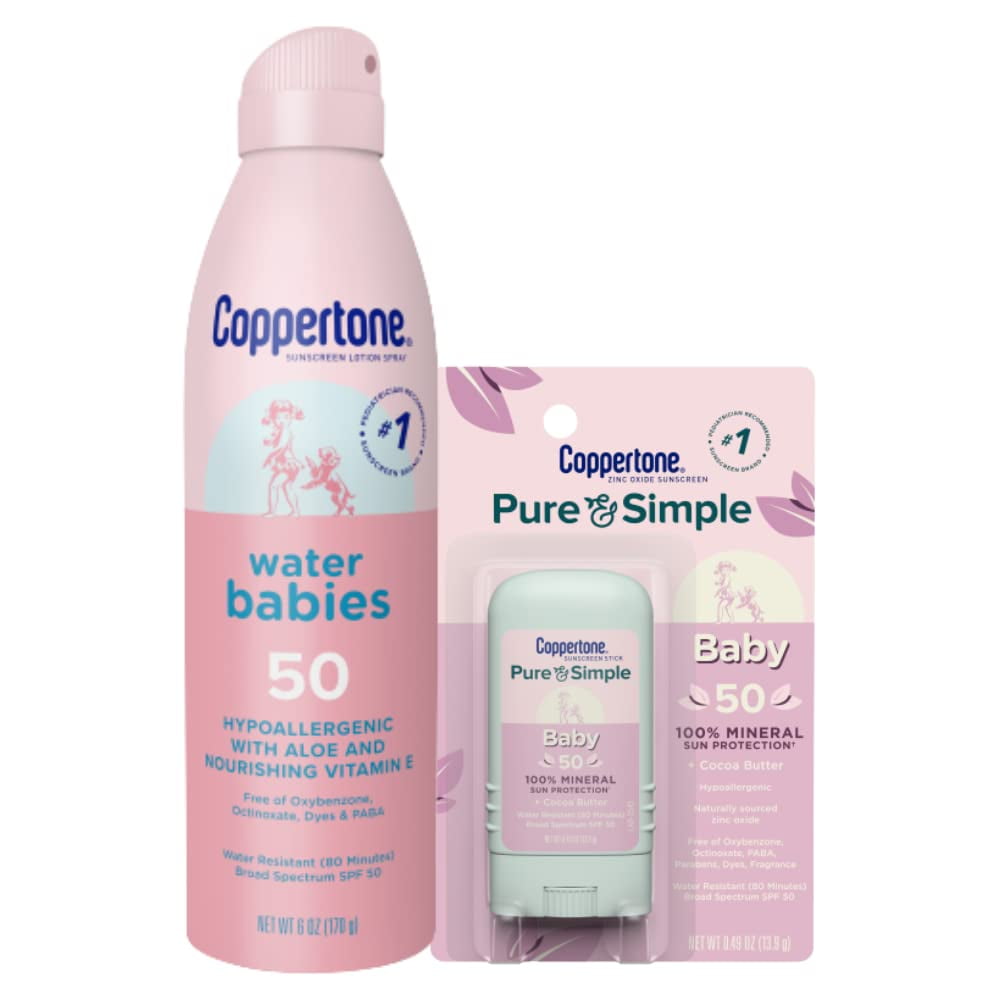 Coppertone Waterbabies Sunscreen Spray, Spf 50 Baby Sunscreen, Spray On ...