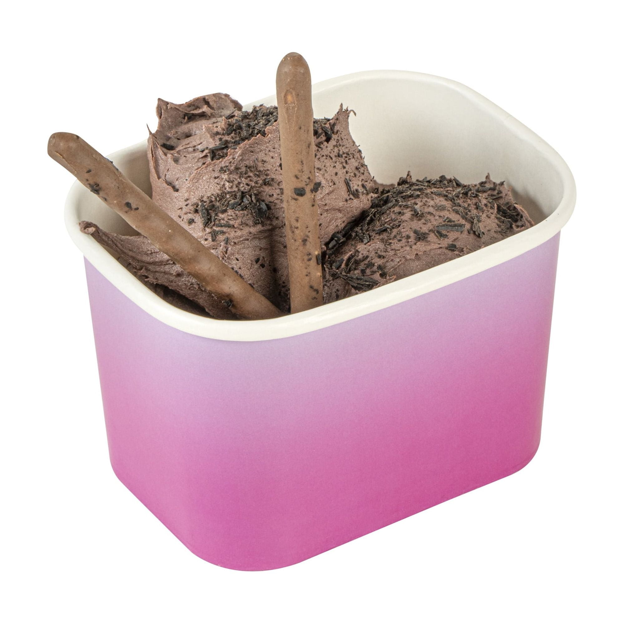 Coppetta 12 Ounce Dessert Cups, 200 Greaseproof Ice Cream Cups - Lids ...