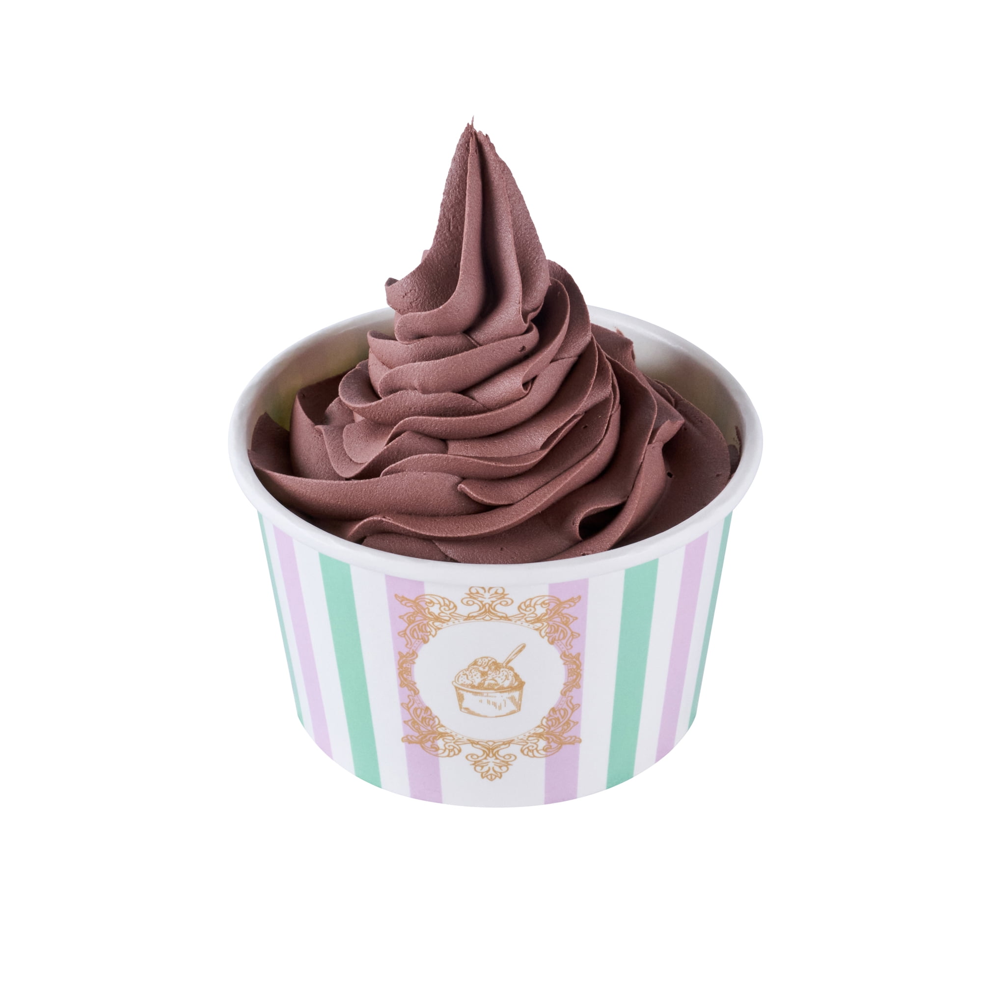 Coppetta 8 Ounce Dessert Cups, 200 Greaseproof Ice Cream Cups - Lids ...