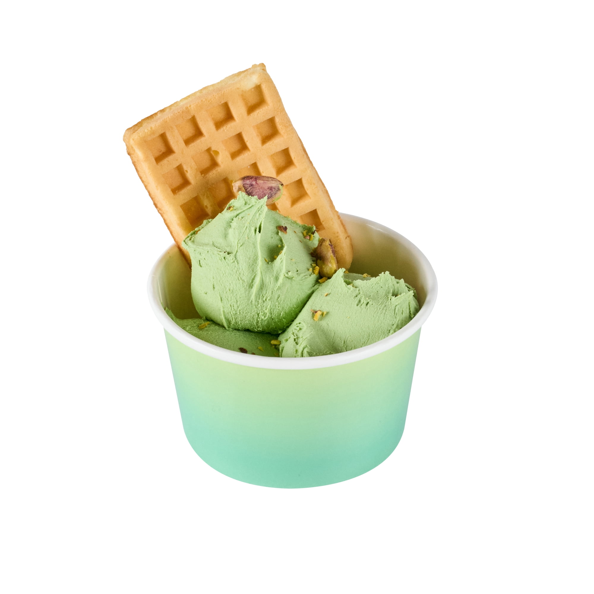 Coppetta 8 Ounce Dessert Cups, 200 Greaseproof Ice Cream Cups - Lids ...