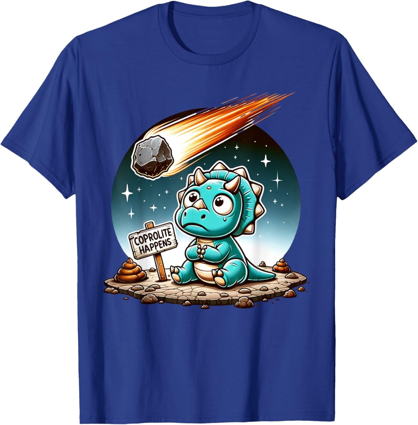 Coprolite Fossil Joke Tee – Dinosaur Extinction Humor Shirt for Men ...