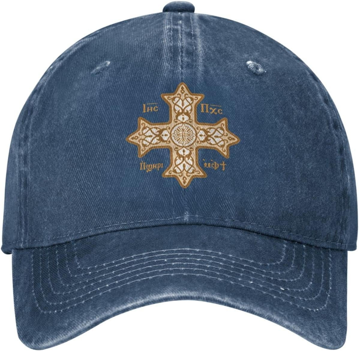 Coptic Orthodox Cross White Hat Adjustable Baseball Cap Dad Cap Unisex ...