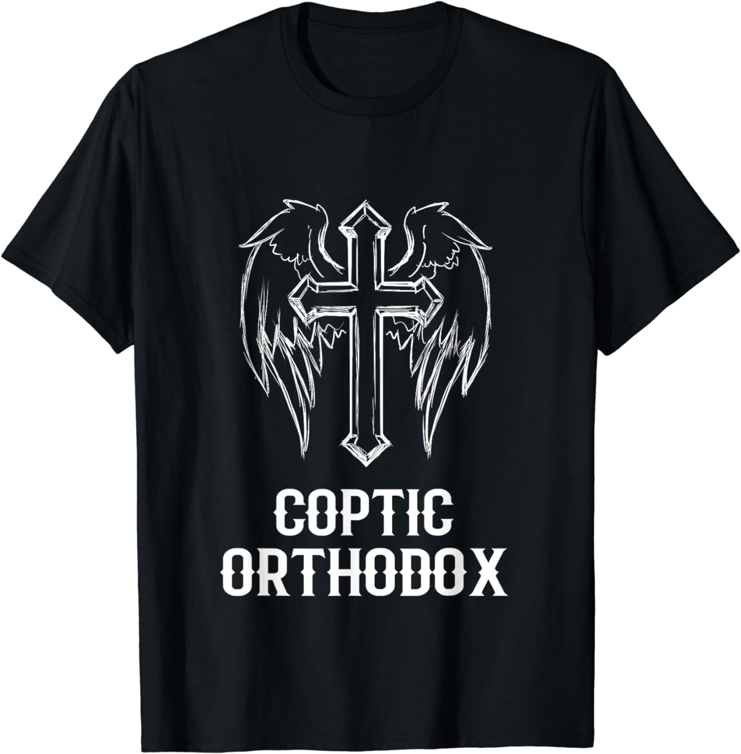 Coptic Orthodox / Orthodox Christian Modern Font Design Cotton T-Shirt ...