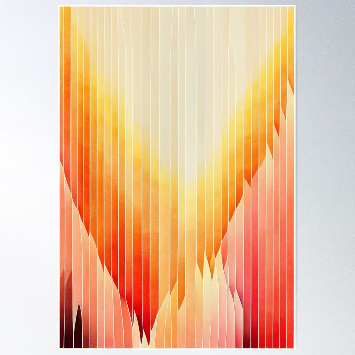 Copy Of "Amari" - Watercolor Abstract Painting Stripes Pattern In ...
