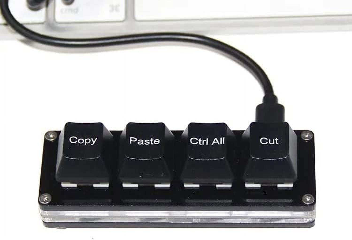 Copy Keyboard 3 Key Mini Cut Copy Paste Programmable Shortcut Black Usb