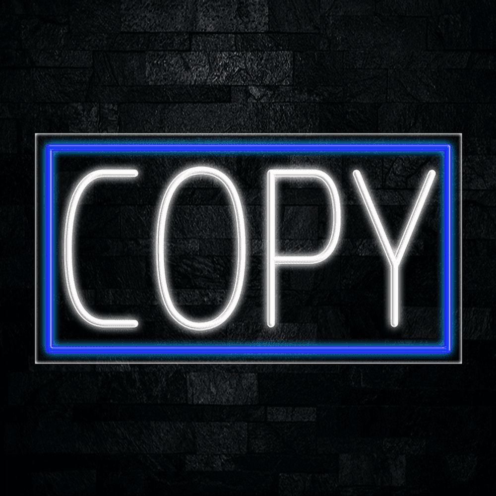 Copy-LED Neon Sign 33"L x 18"H #31065 - Walmart.com