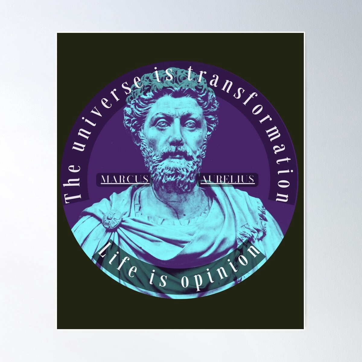 Copy Of Marcus Aurelius Portrait And Quote: The Universe Is ...