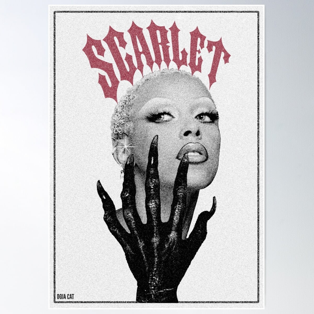 Copy Of Doja Cat "Scarlet" Print With Border Poster Wall Art, Modern ...