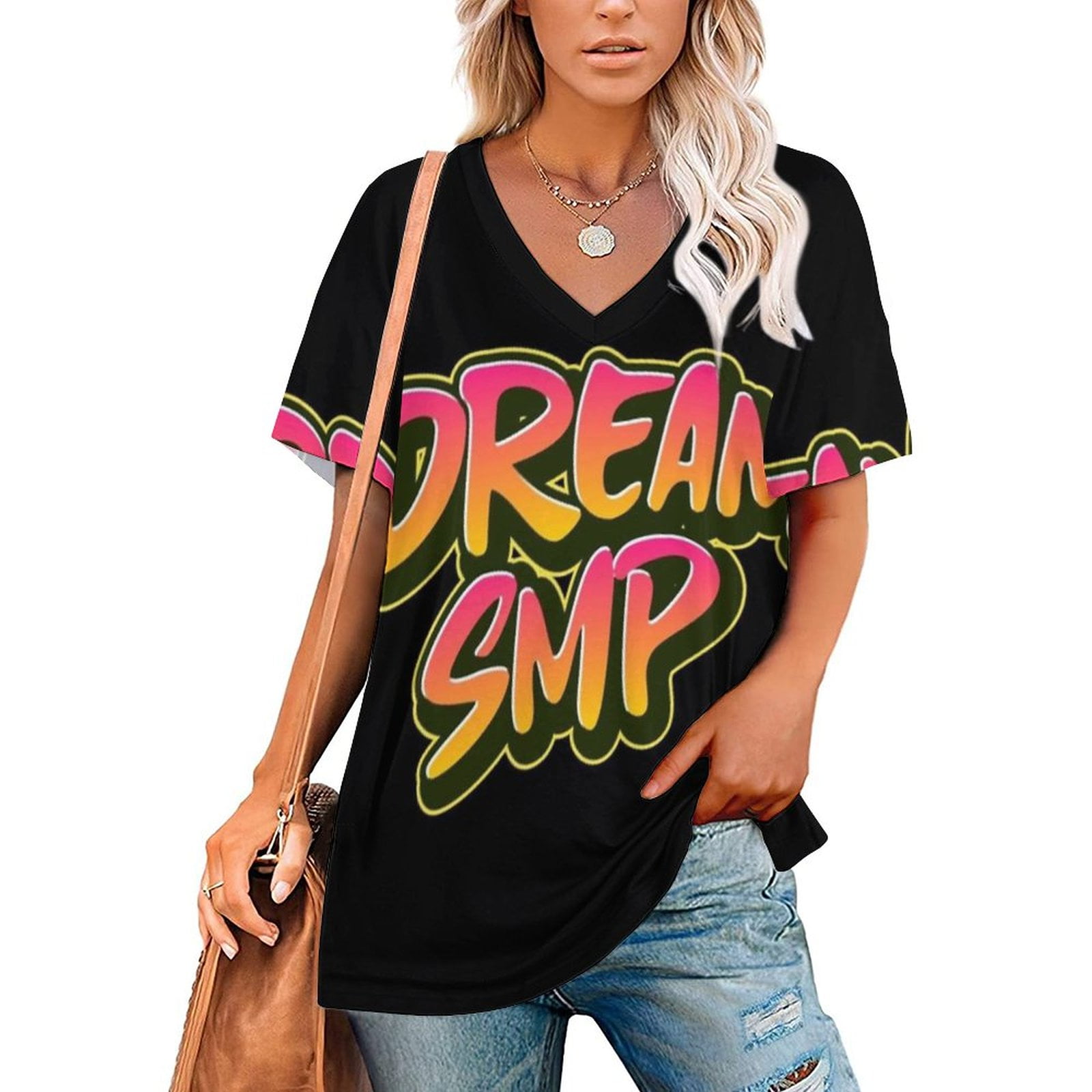 Copy Of Dream Smp New Fashion Zip Off Shoulder Top Short-Sleeve Women ...