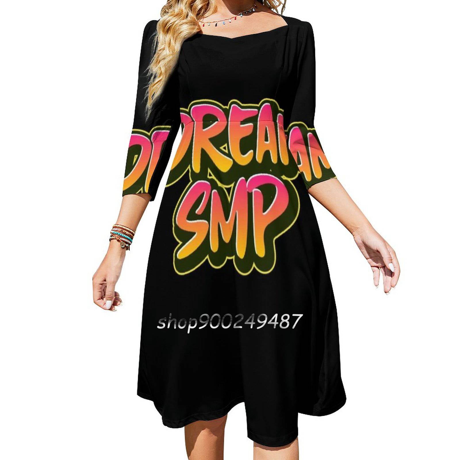 Copy Of Dream Smp Square Neck Dress Sweet Summer Dress Women Elegant ...