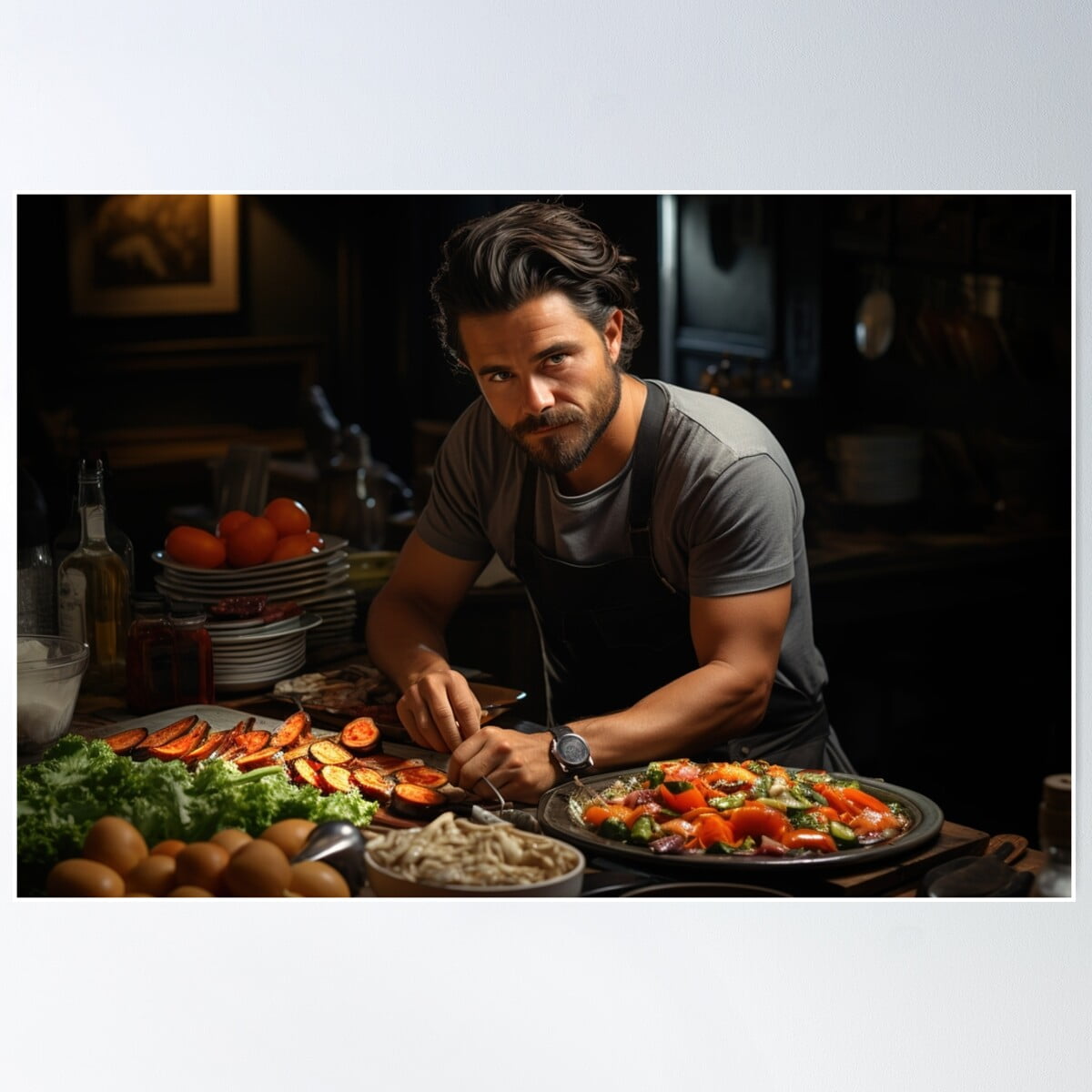 Copy Of Food Stylist Crafting Culinary Masterpiece Poster Wall Art ...