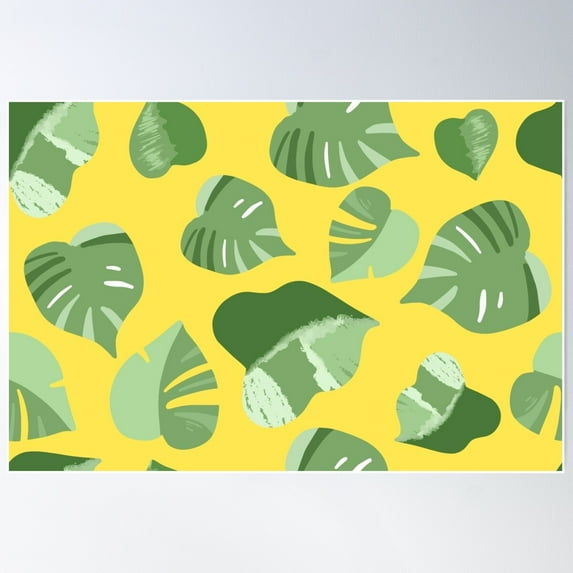 Copy Of Leaves Poster Wall Art, Modern Wall Decor For Living Room ...