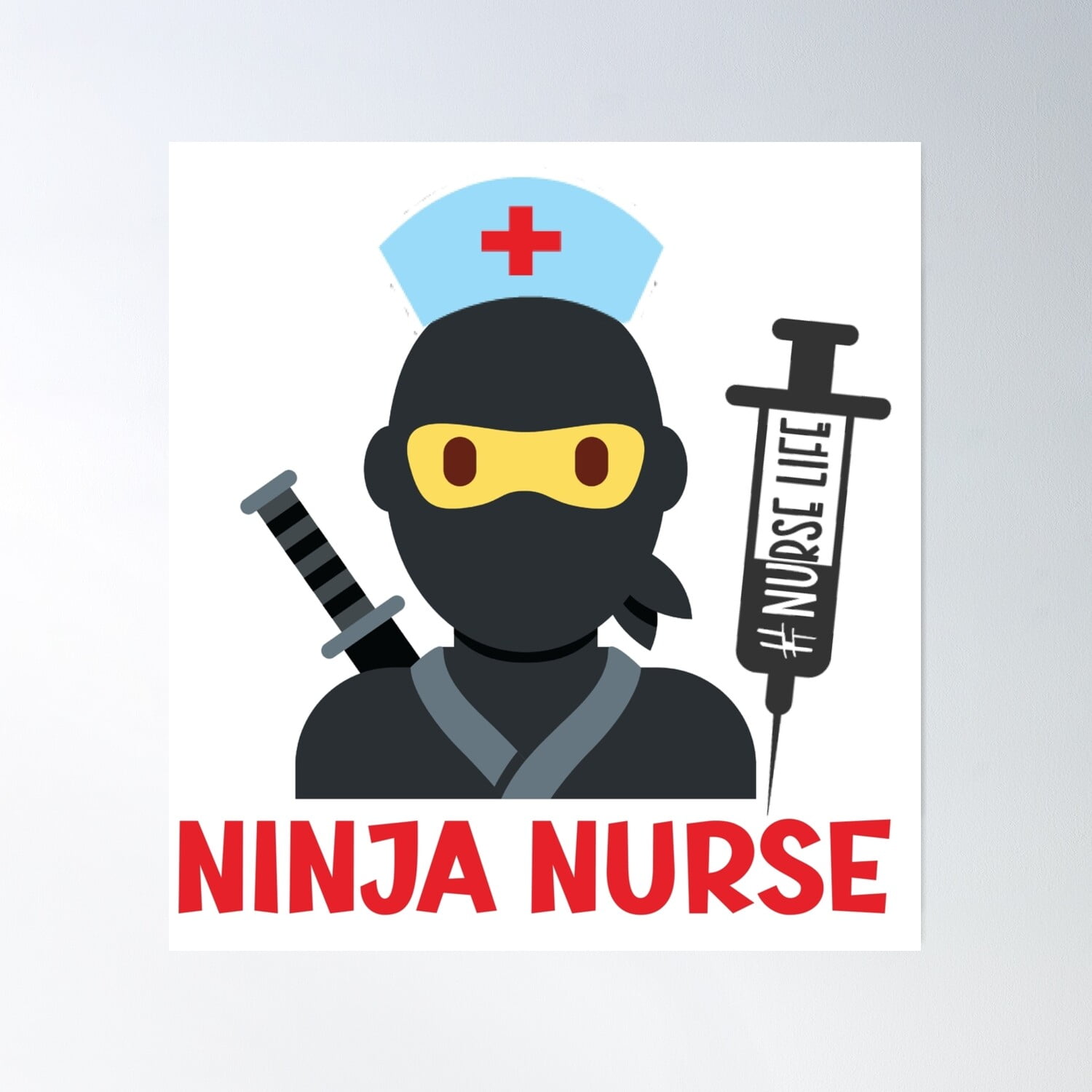 Copy Of Ninja Nurse Poster Wall Art, Modern Wall Decor, 12x18 UNFRAMED ...