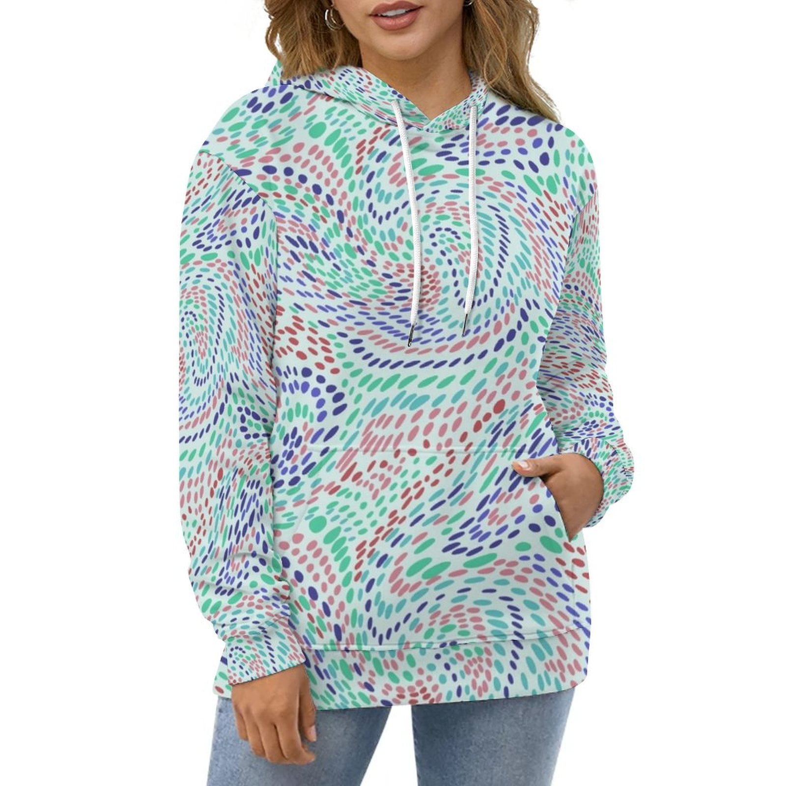 Copy Of Swirly Flow Multicolor Pattern 2 Hoodie Sweatshirts Women ...