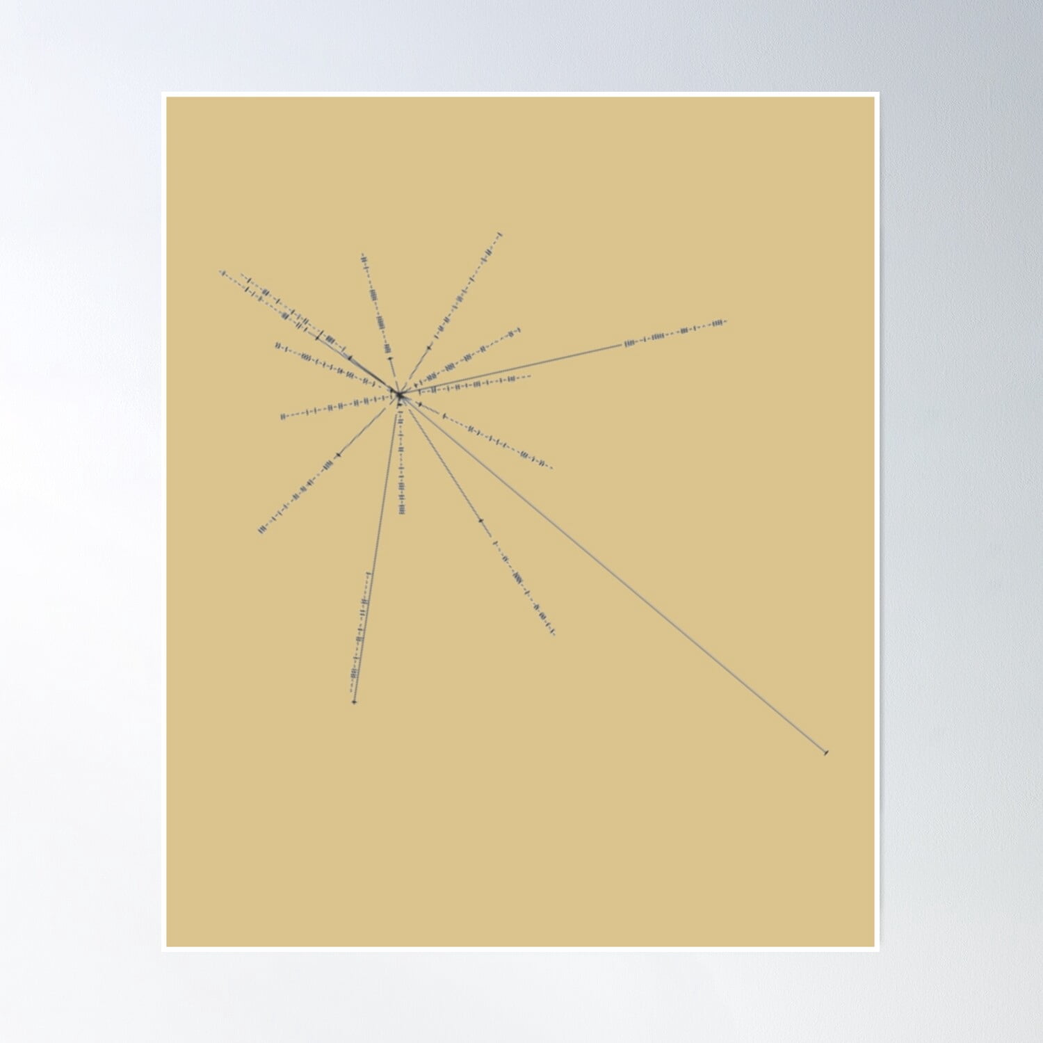 Copy Of Voyager Spacecraft Golden Record - Pulsar Map Poster Wall Art ...
