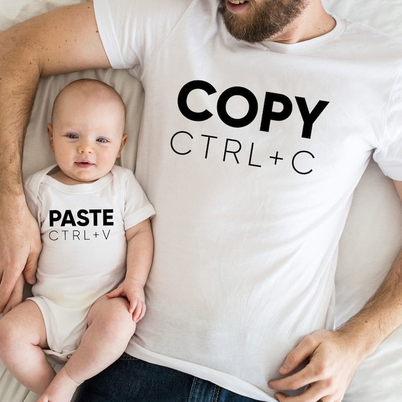 Copy Paste Family Shirt, Dad and Son Matching, New Dad, Father’s Day ...