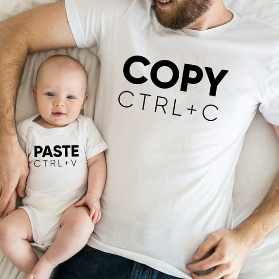 Copy Paste family father daughter Shirt,Dad and son matching Shirt,New ...