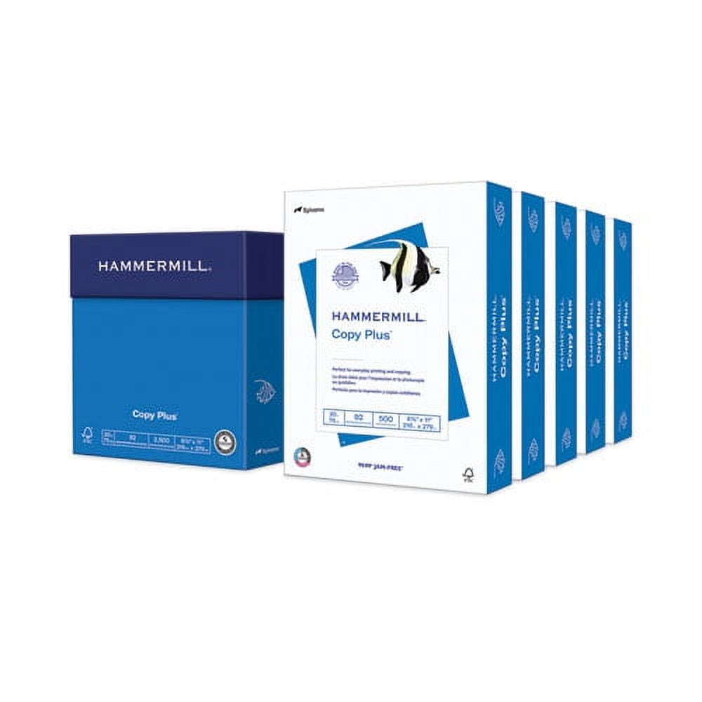 Copy Plus Print Paper, 92 Bright, 20 lb Bond Weight, 8.5 x 11, White ...