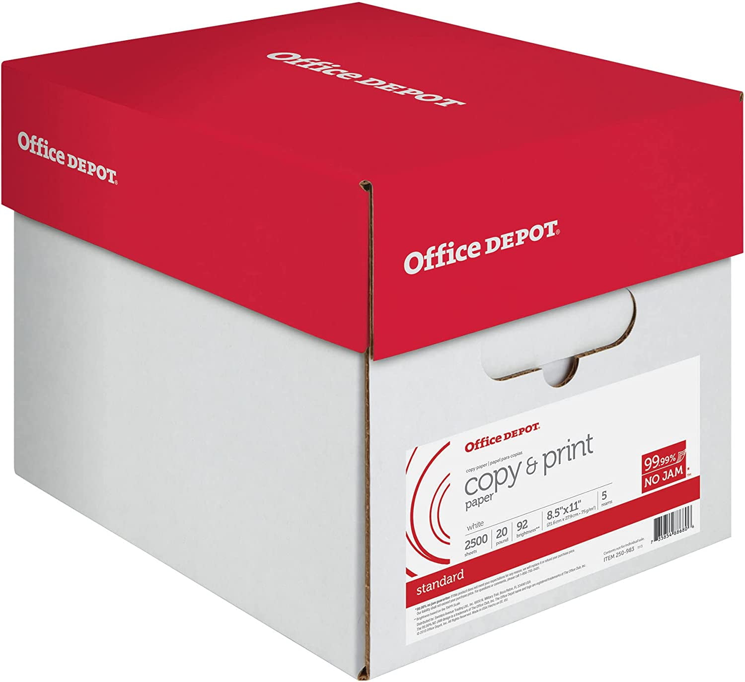 Copy Print Paper, 8 1/2in. x 11in., 20 Lb, 500 Sheets Per Ream, Case Of ...
