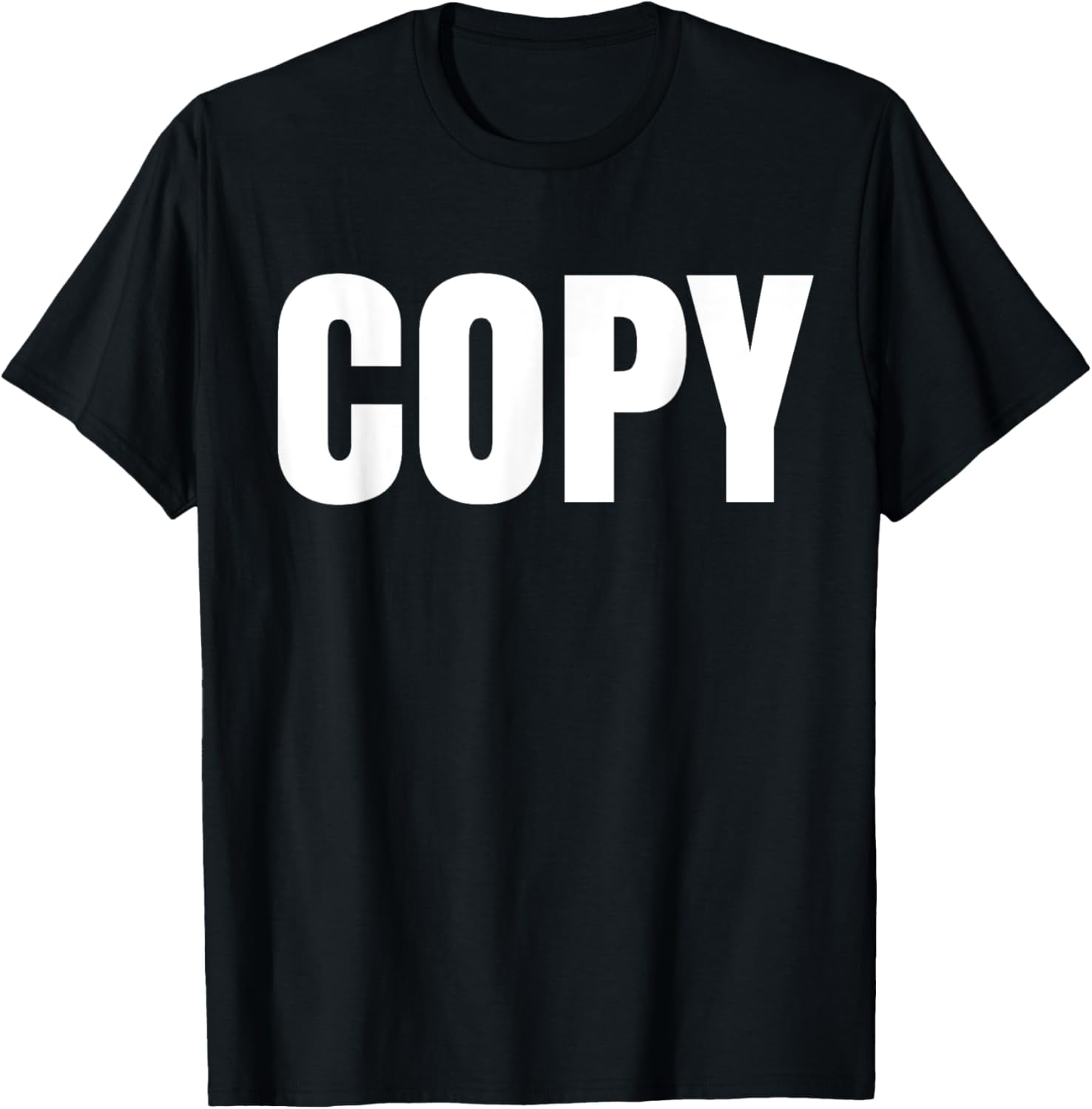 Copy T-Shirt, Letter Shirt says Copy T-ShirtMen and women, Black T ...