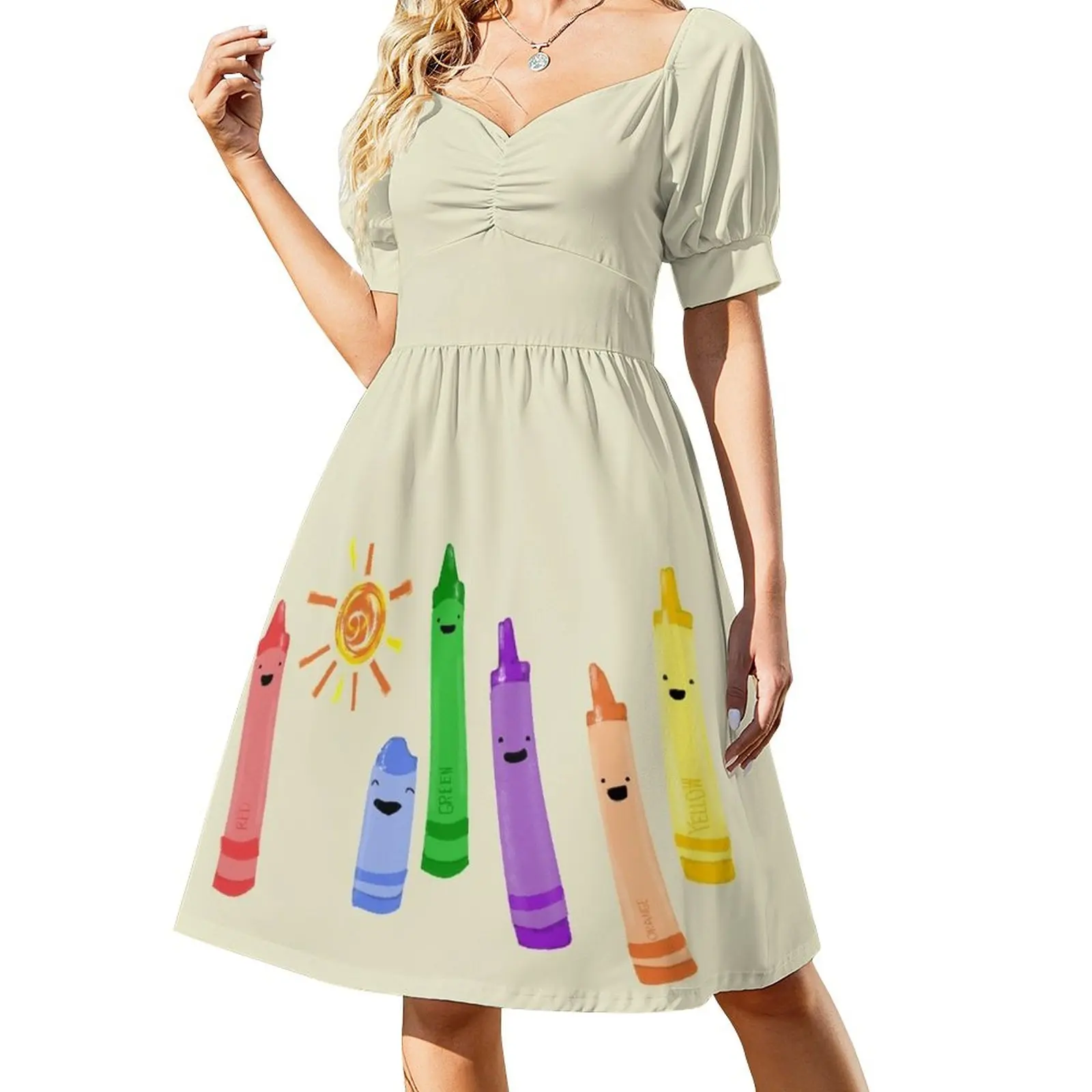 Copy of Crayons that won’t quit Sleeveless Dress luxury women's party ...