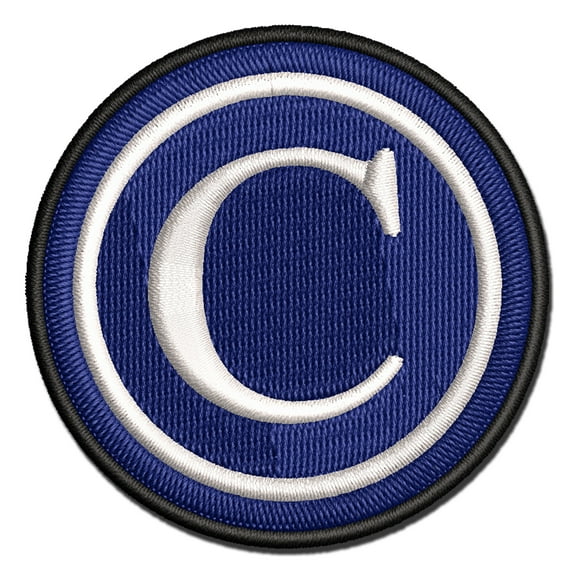 Copyright Symbol Applique Multi-Color Embroidered Iron-On Patch - 2.0 ...
