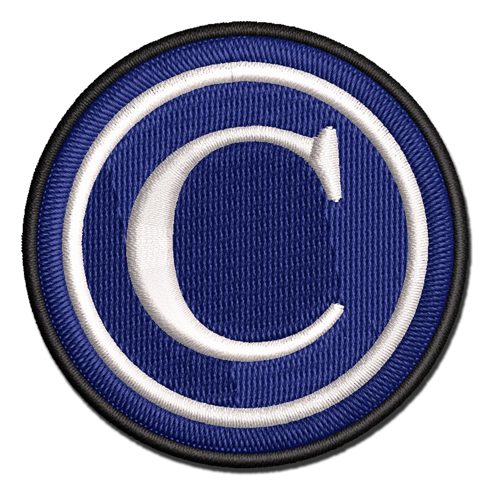 Copyright Symbol Applique Multi-Color Embroidered Iron-On Patch - 3 ...