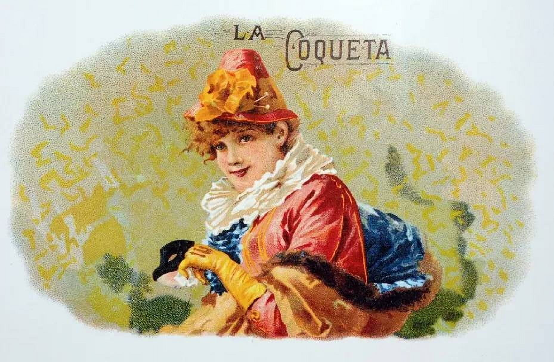 Coqueta Decor Victorian Poster.Cigar Label Art.Fashion Wall Interior ...