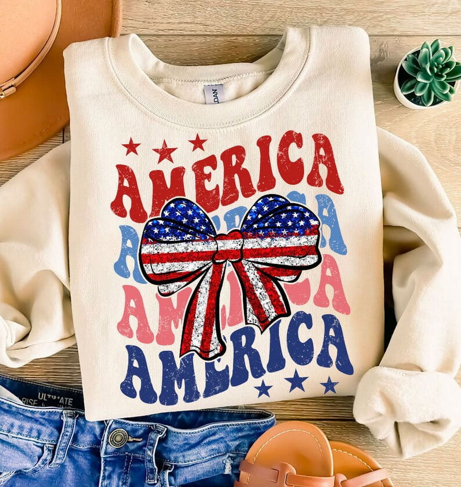 Coquette American Flag Coquette Bow 4th of July sublimation, America ...