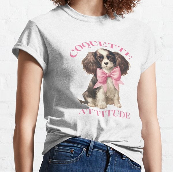 Coquette Attitude Cute Cavlier King Charles Spaniel Puppy With Pink Bow ...