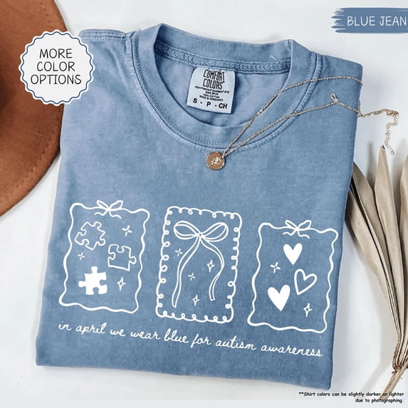 Coquette Autism Awareness Shirt In April We Wear Blue Tee ...