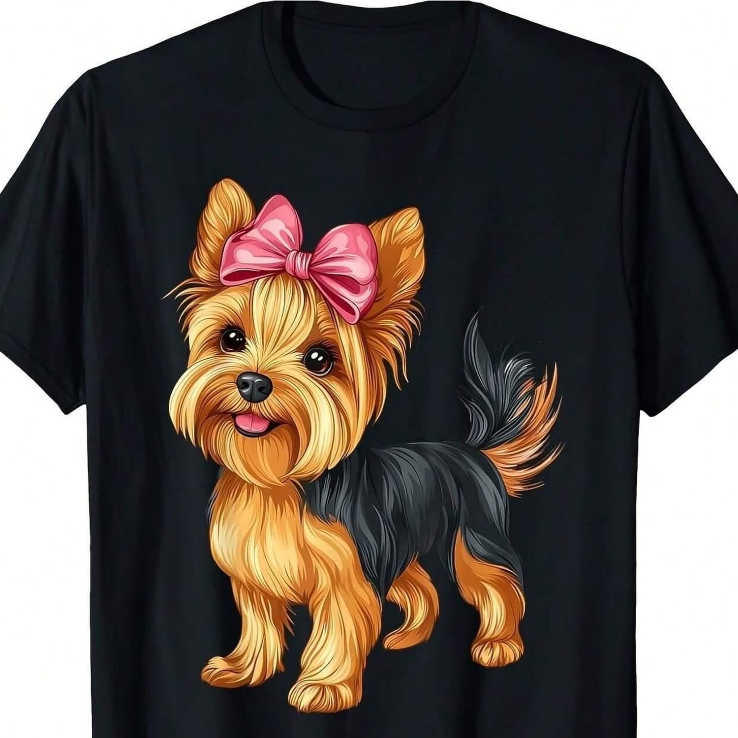 Coquette B1Ow YorkS1Hire Terrier Dog Yorkie Mom Gi Pink T- - Walmart.com