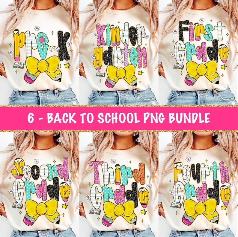 Coquette Back to School T - Shirt Bundle, Teacher First Day of School ...