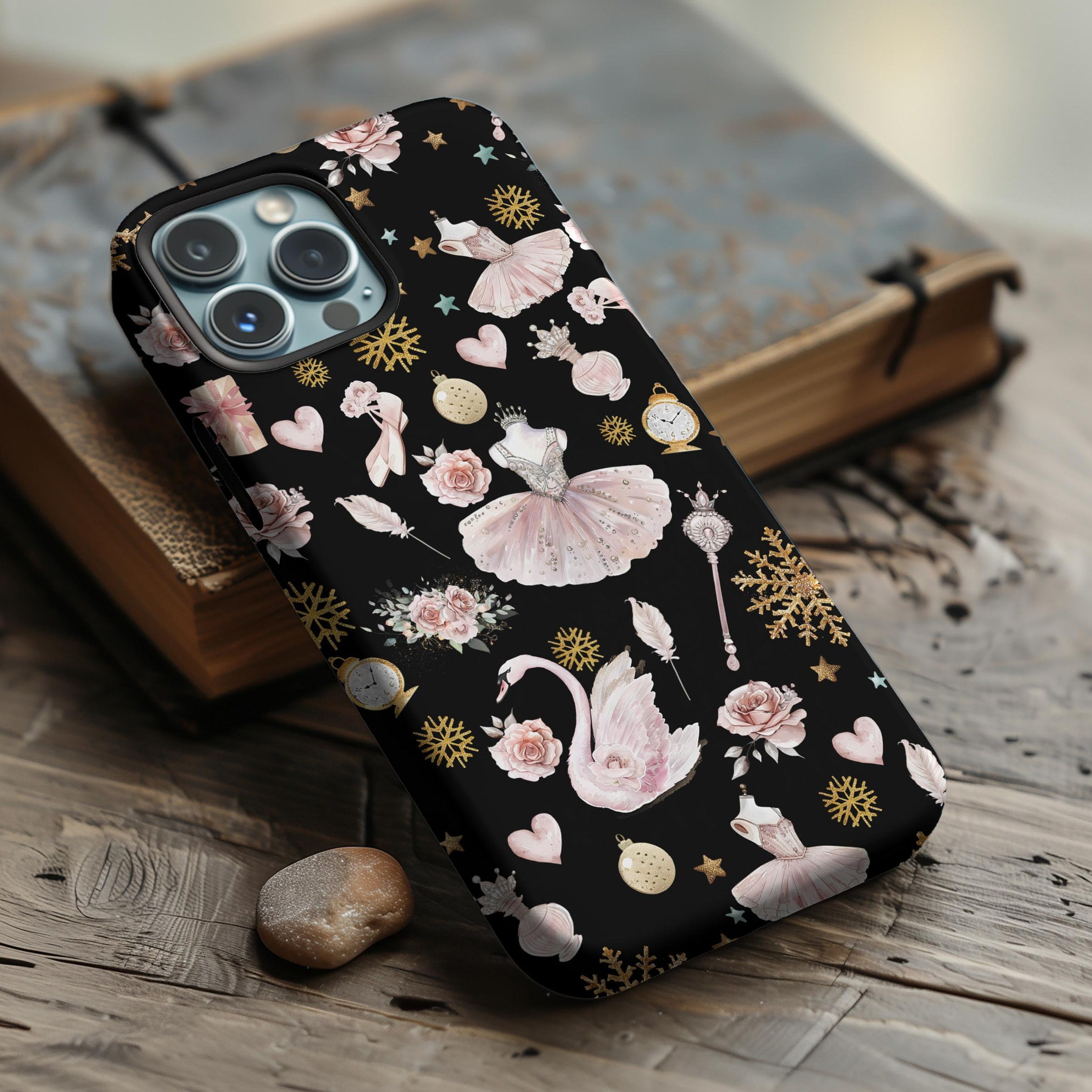 Coquette Balletcore Ballerina Art Phone Case with iPhone 17 through 11 ...