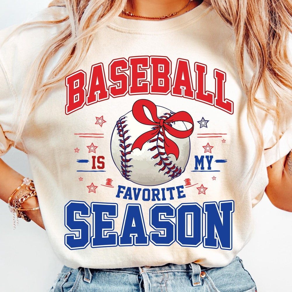Coquette Baseball Shirt, Baseball Is My Favorite Season, Retro Baseball Shirt, Game Day Shirt ...