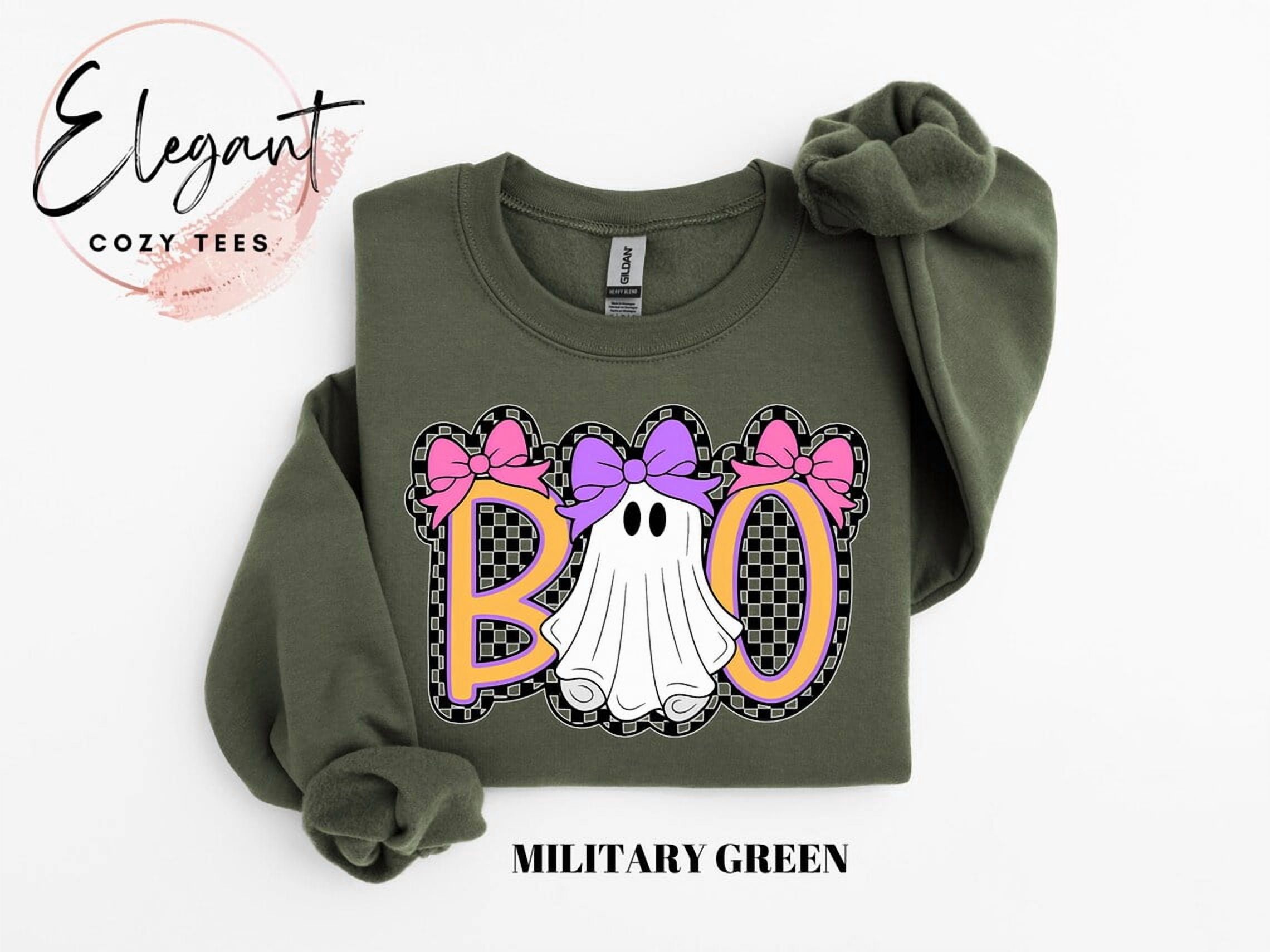 Coquette Boo Ghost Shirt, Cute Ghost Coquette Bow Season Sweatshirt ...