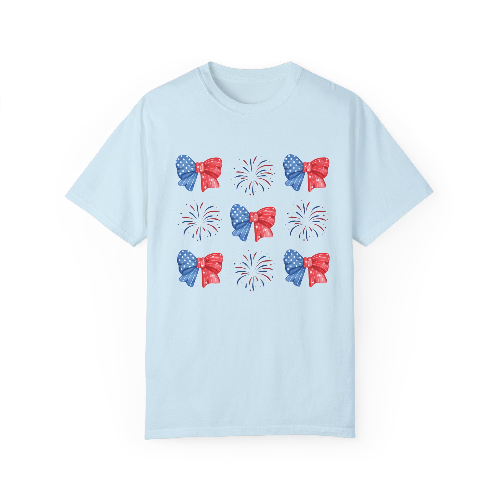 Coquette Bow 4th of July Fireworks Comfort Colors Women's Shirt ...