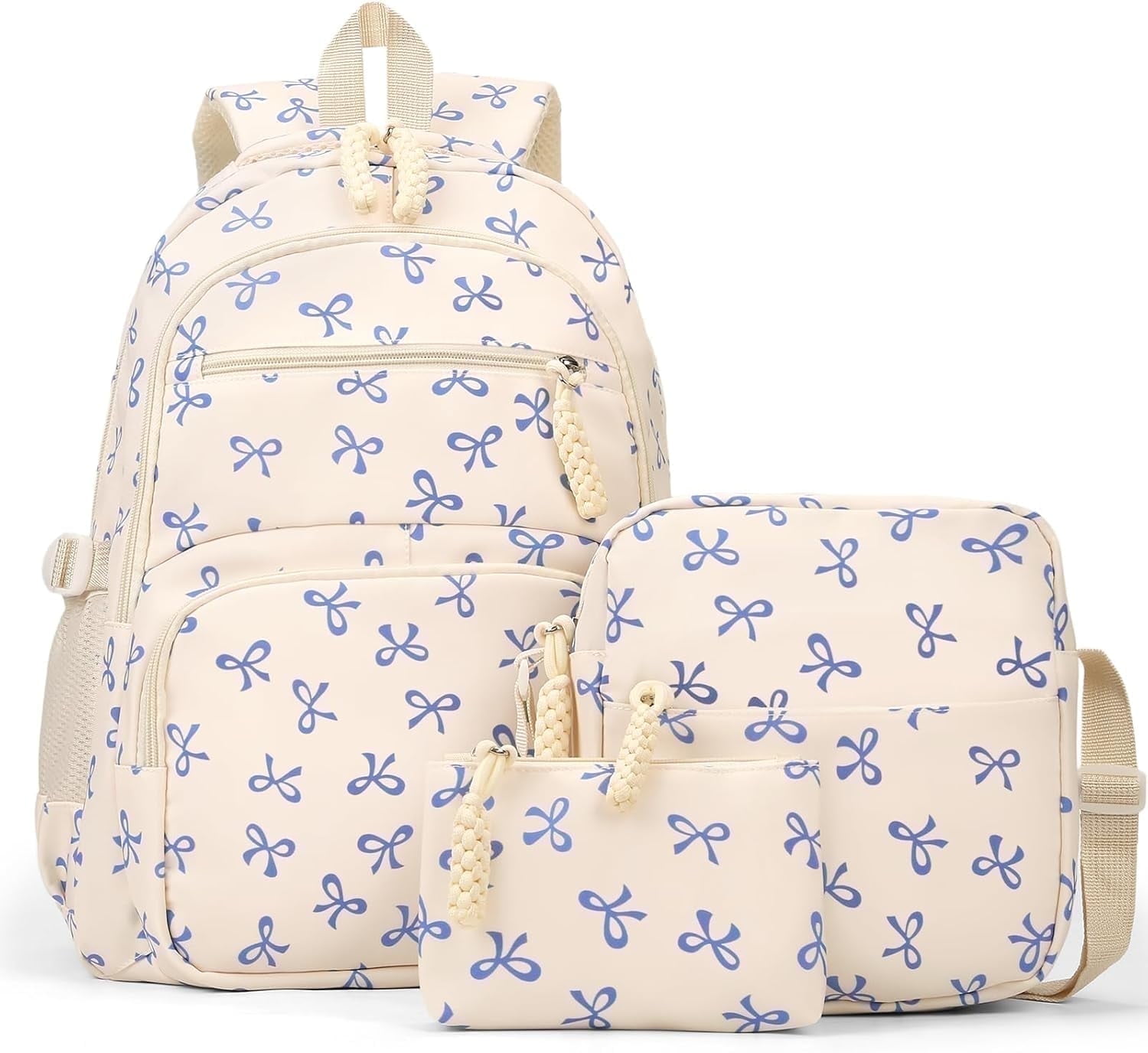 Lohol Coquette Bow Backpack - Cute Kawaii Backpack Aesthetic Nylon ...