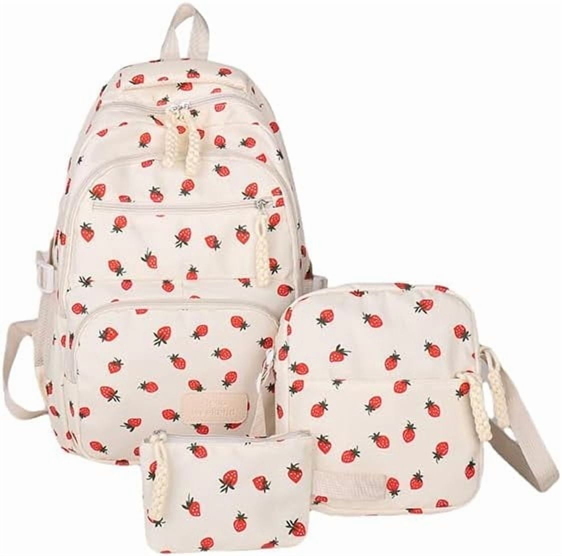 Lohol Coquette Aesthetic Backpack - Cute Kawaii Bow Rucksack for Women ...