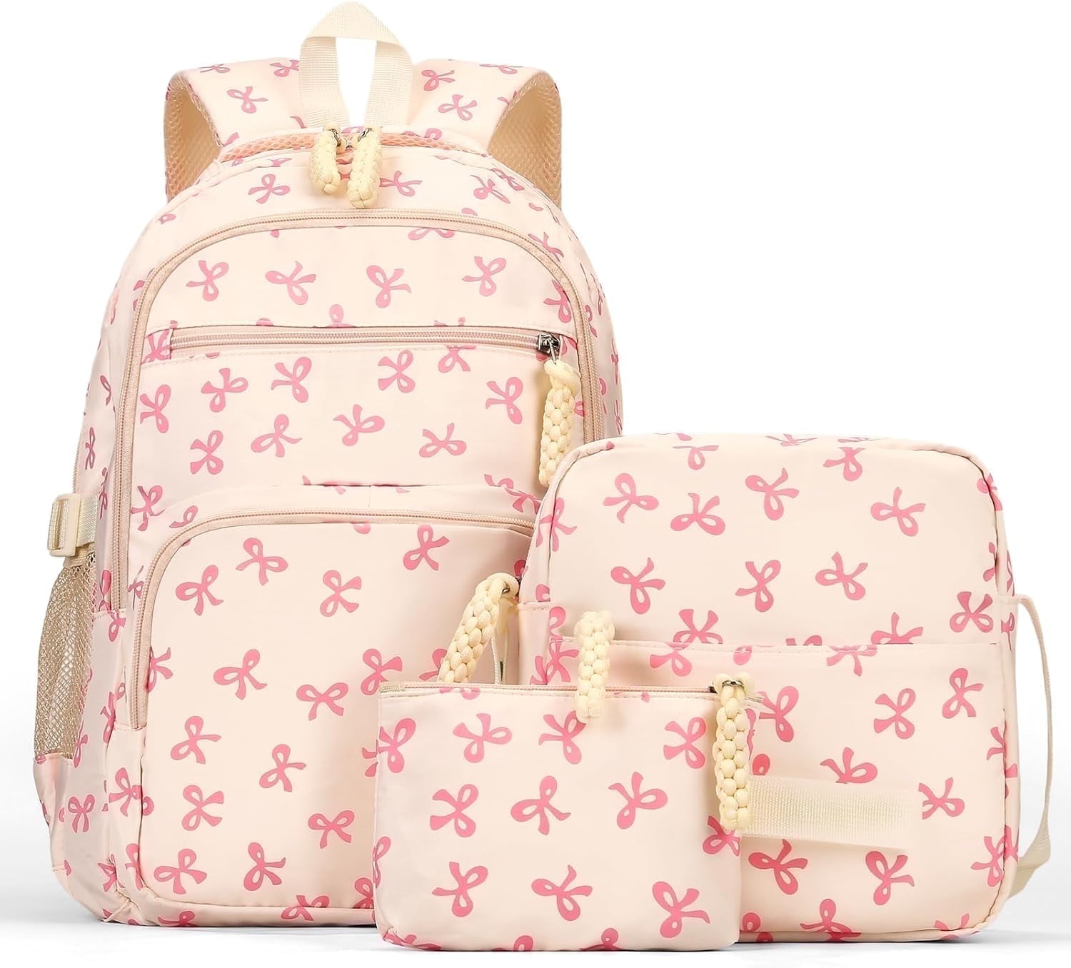Lohol Coquette Bow Backpack - Cute Kawaii Backpack Aesthetic Nylon ...