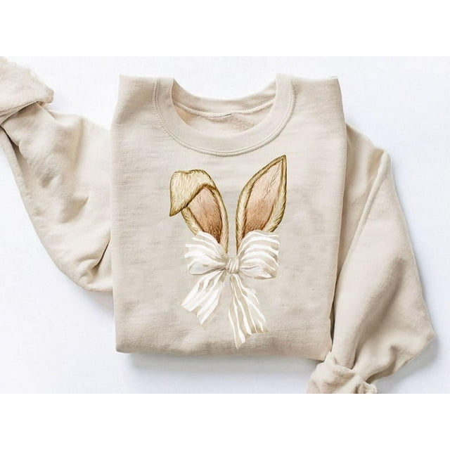 Coquette Bow Bunny Ears Shirt Cute Bunny Sweatshirt Rabbit Shirt